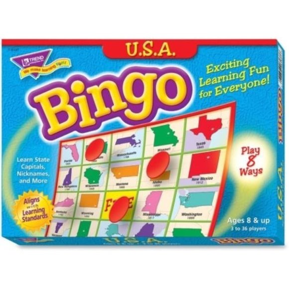 Toys | Usa Bingo Game New Learn States Capitals Locations | Poshmark